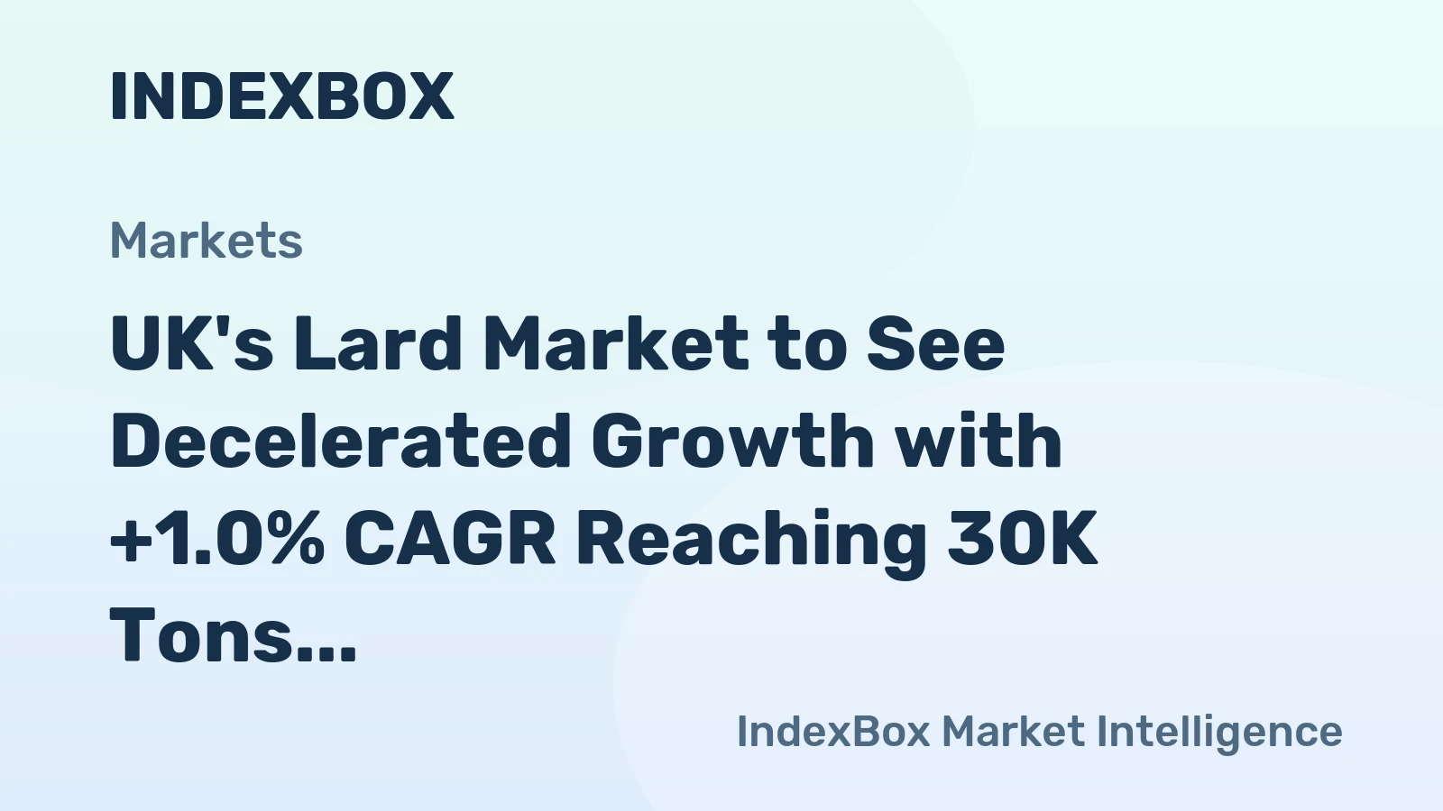 UK's Lard Market to See Decelerated Growth with +1.0% CAGR Reaching 30K Tons by 2035