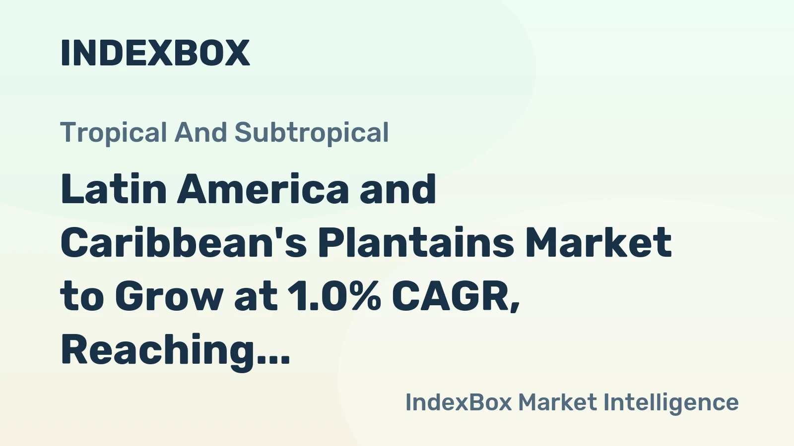 Latin America and Caribbean's Plantains Market to Grow at 1.0% CAGR, Reaching 8.7M Tons by 2035
