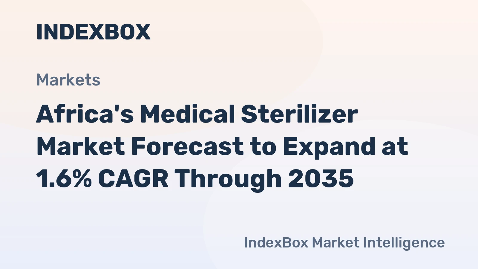 Africa's Medical Sterilizer Market Forecast to Expand at 1.6% CAGR Through 2035