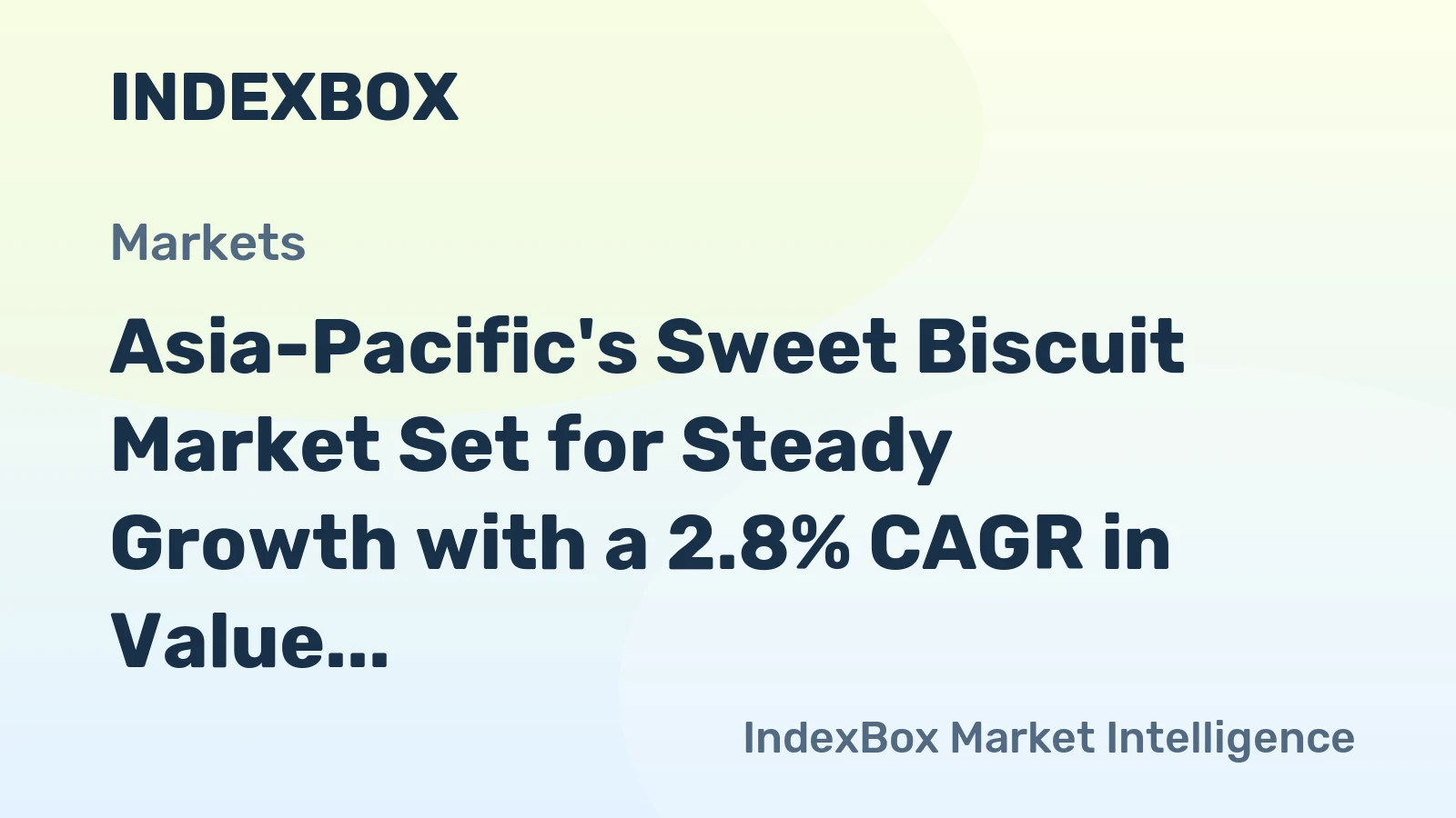 Asia-Pacific's Sweet Biscuit Market Set for Steady Growth with a 2.8% CAGR in Value Through 2035