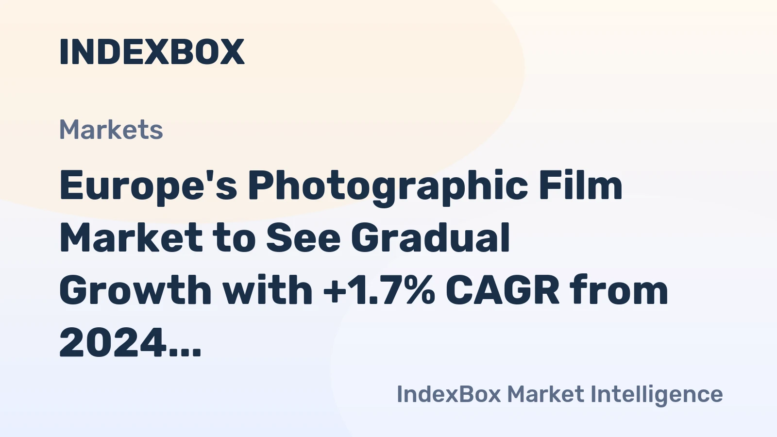 Europe's Photographic Film Market to See Gradual Growth with +1.7% CAGR from 2024 to 2035