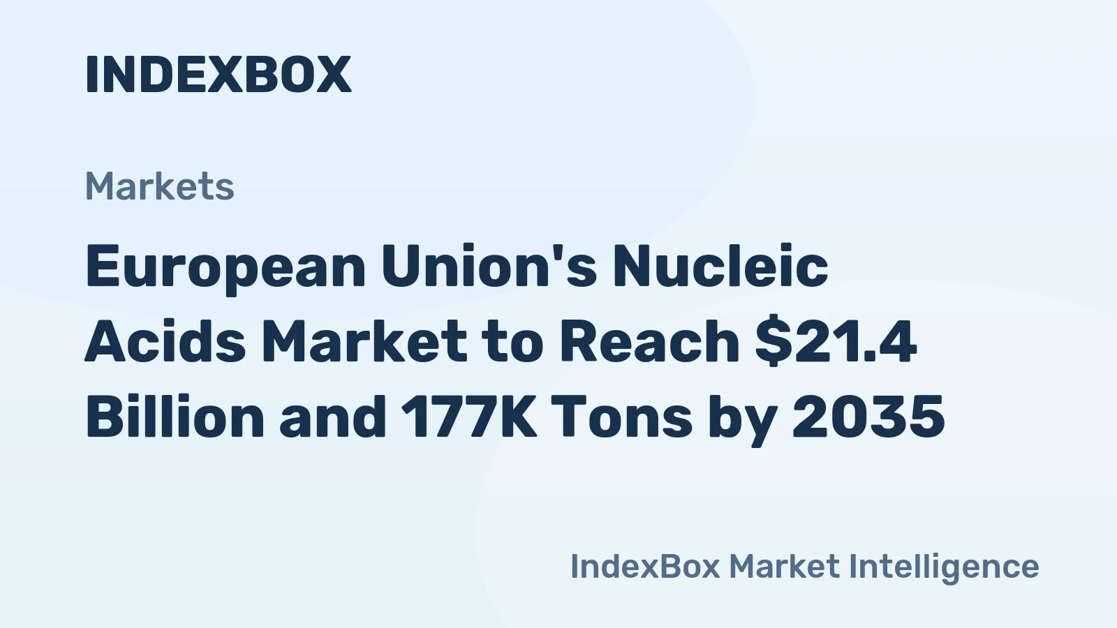 European Union's Nucleic Acids Market to Reach $21.4 Billion and 177K Tons by 2035