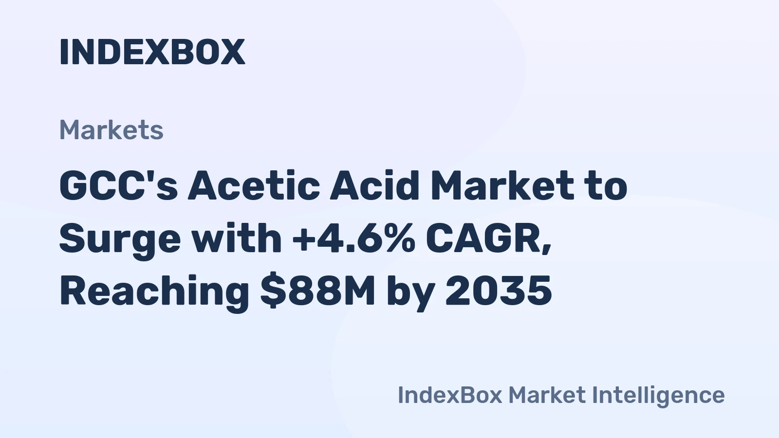 GCC's Acetic Acid Market to Surge with +4.6% CAGR, Reaching $88M by 2035