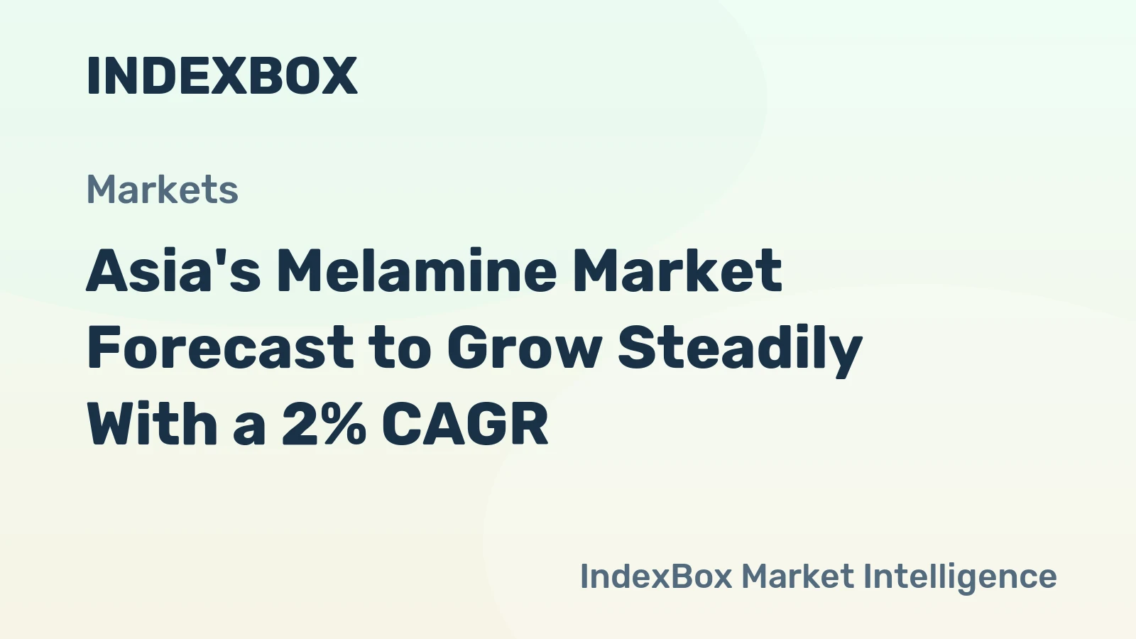 Asia's Melamine Market Forecast to Grow Steadily With a 2% CAGR