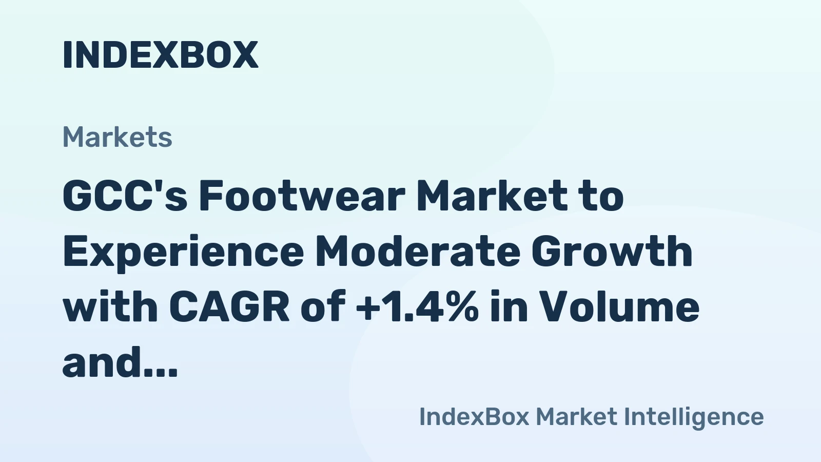 GCC's Footwear Market to Experience Moderate Growth with CAGR of +1.4% in Volume and +2.7% in Value from 2024 to 2035