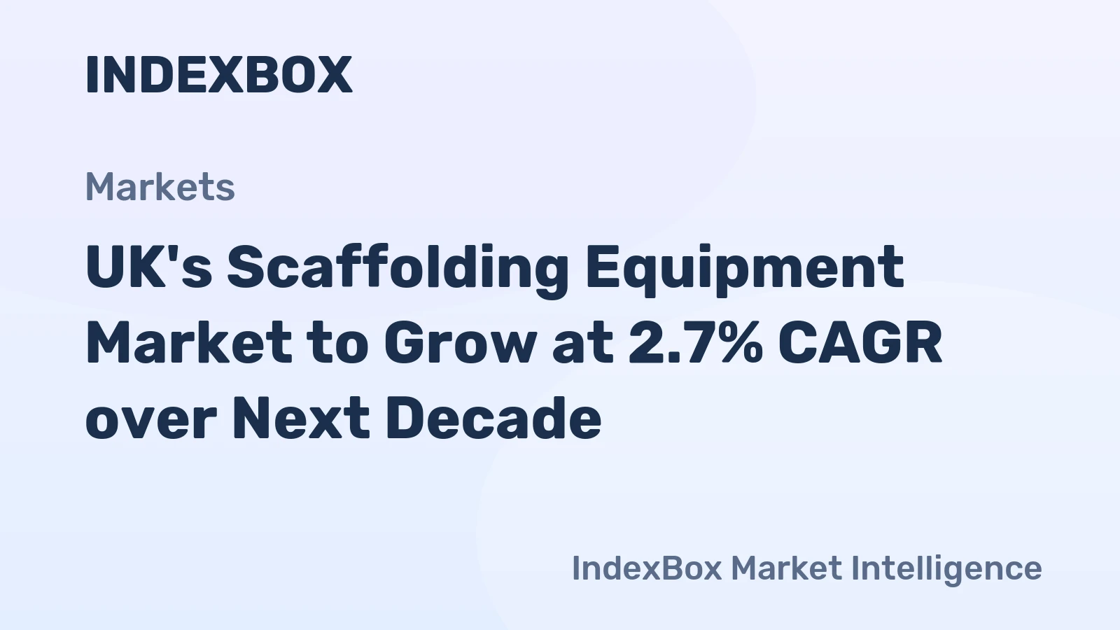 UK's Scaffolding Equipment Market to Grow at 2.7% CAGR over Next Decade