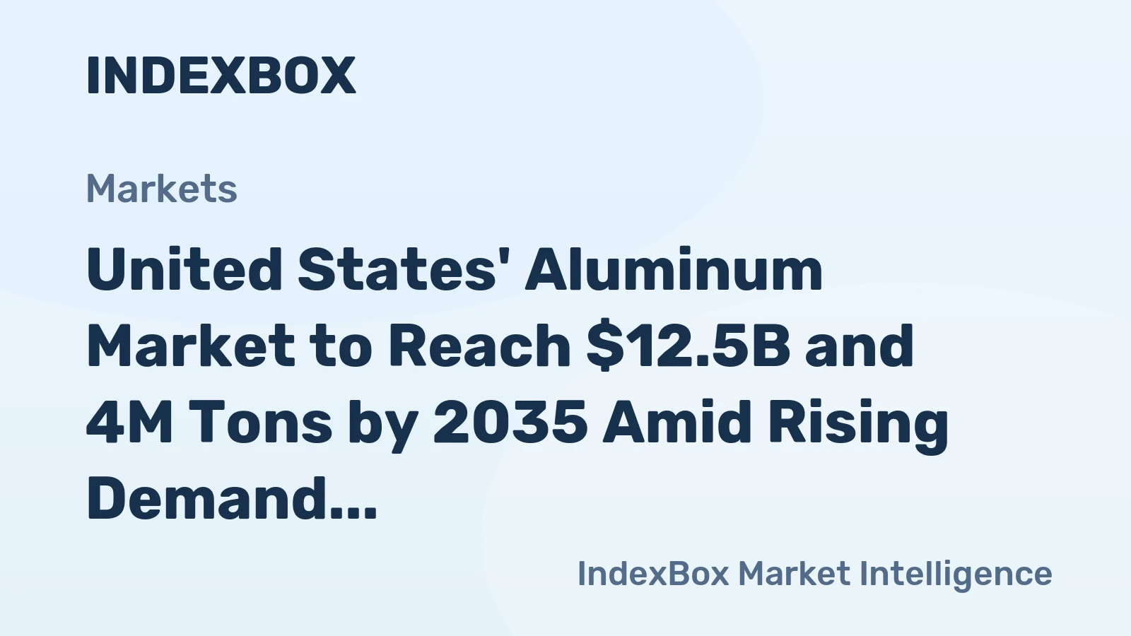 United States' Aluminum Market to Reach $12.5B and 4M Tons by 2035 Amid Rising Demand