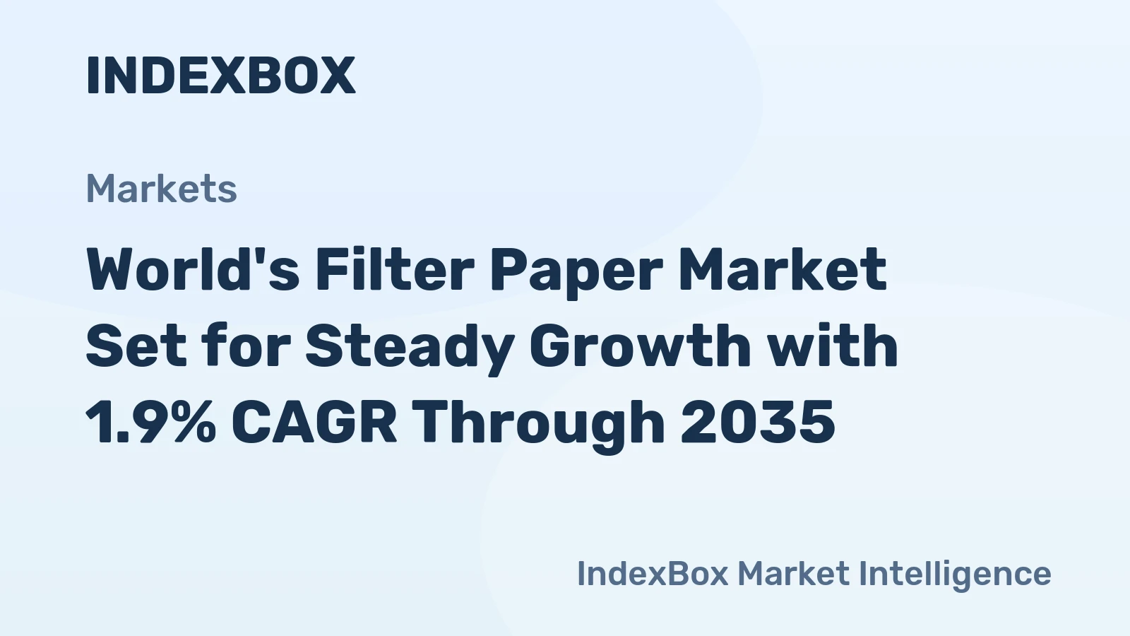 World's Filter Paper Market Set for Steady Growth with 1.9% CAGR Through 2035