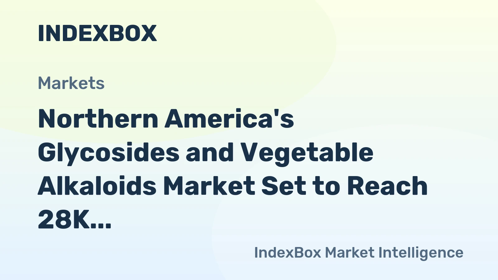 Northern America's Glycosides and Vegetable Alkaloids Market Set to Reach 28K Tons and $2.9B by 2035