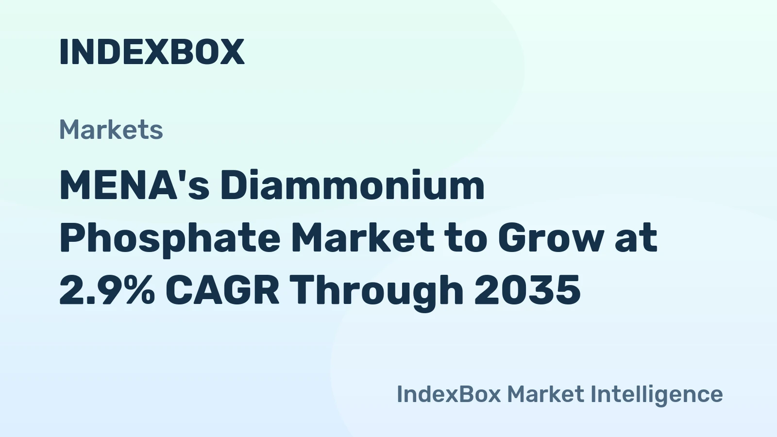 MENA's Diammonium Phosphate Market to Grow at 2.9% CAGR Through 2035