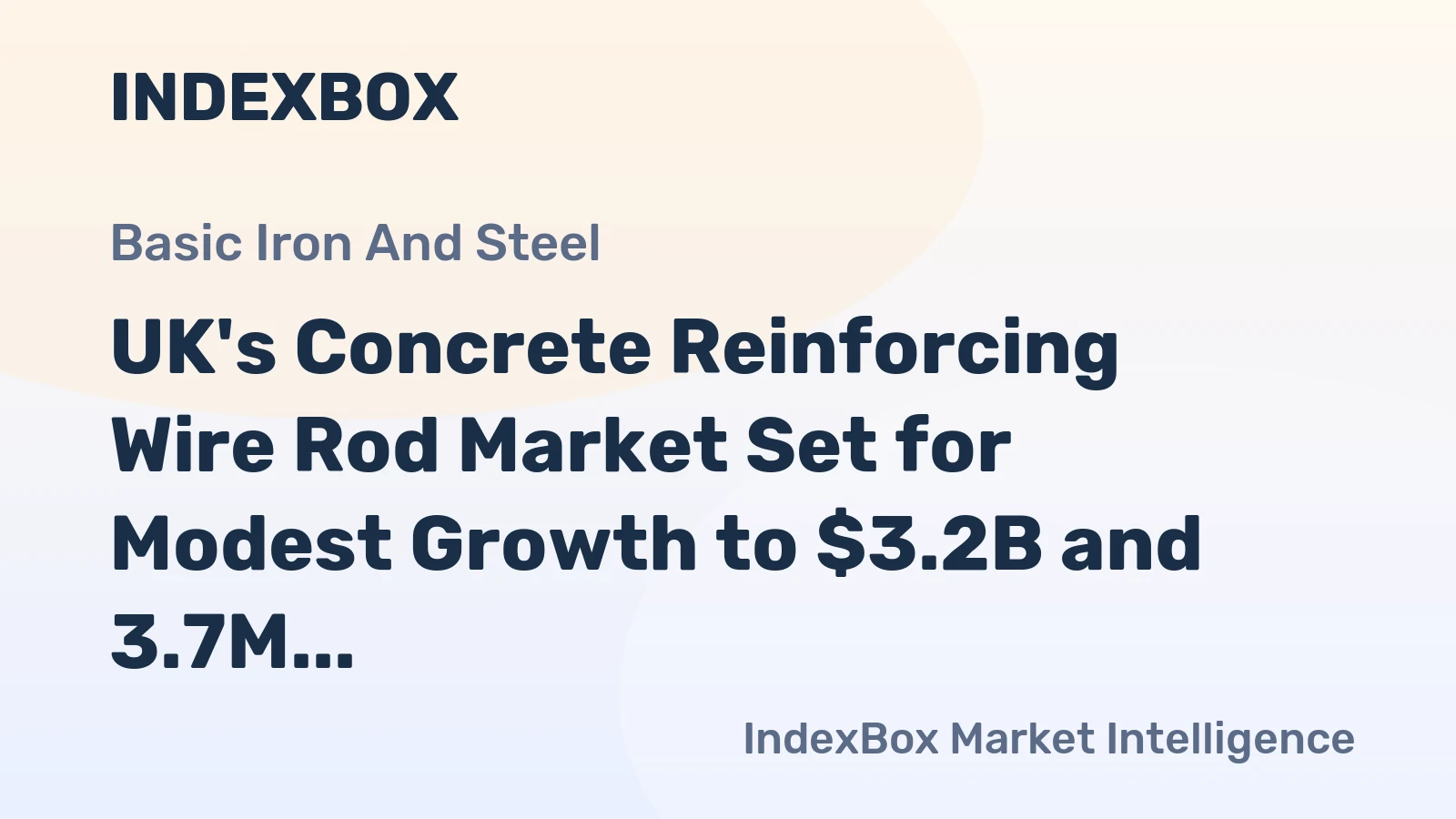 UK's Concrete Reinforcing Wire Rod Market Set for Modest Growth to $3.2B and 3.7M Tons by 2035