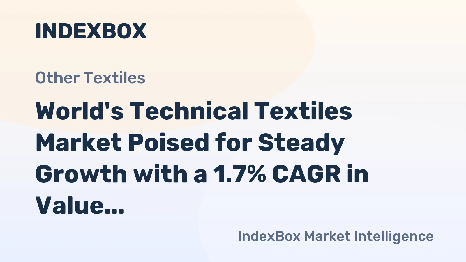 World's Technical Textiles Market Poised for Steady Growth with a 1.7% CAGR in Value Through 2035