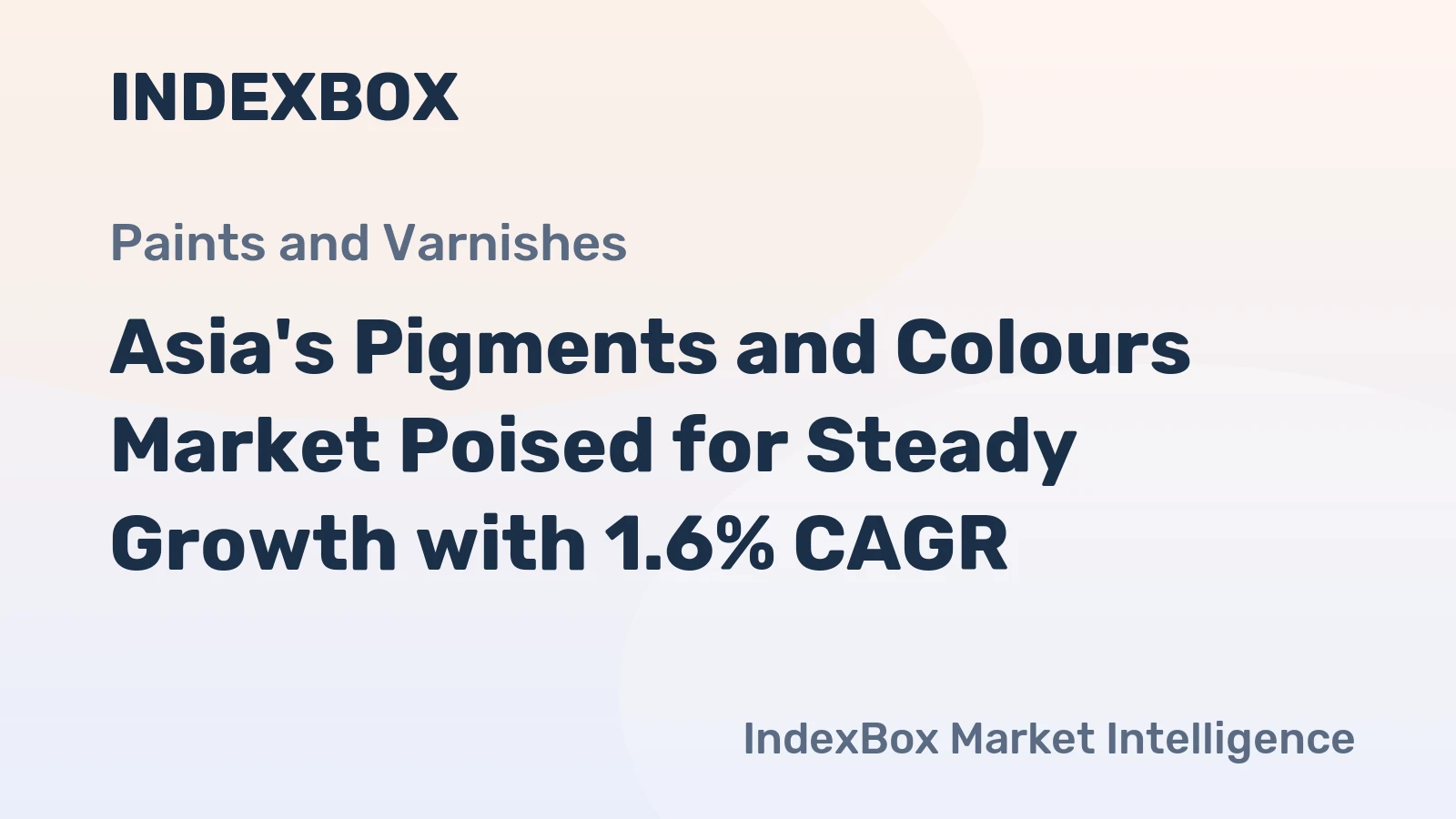 Asia's Pigments and Colours Market Poised for Steady Growth with 1.6% CAGR