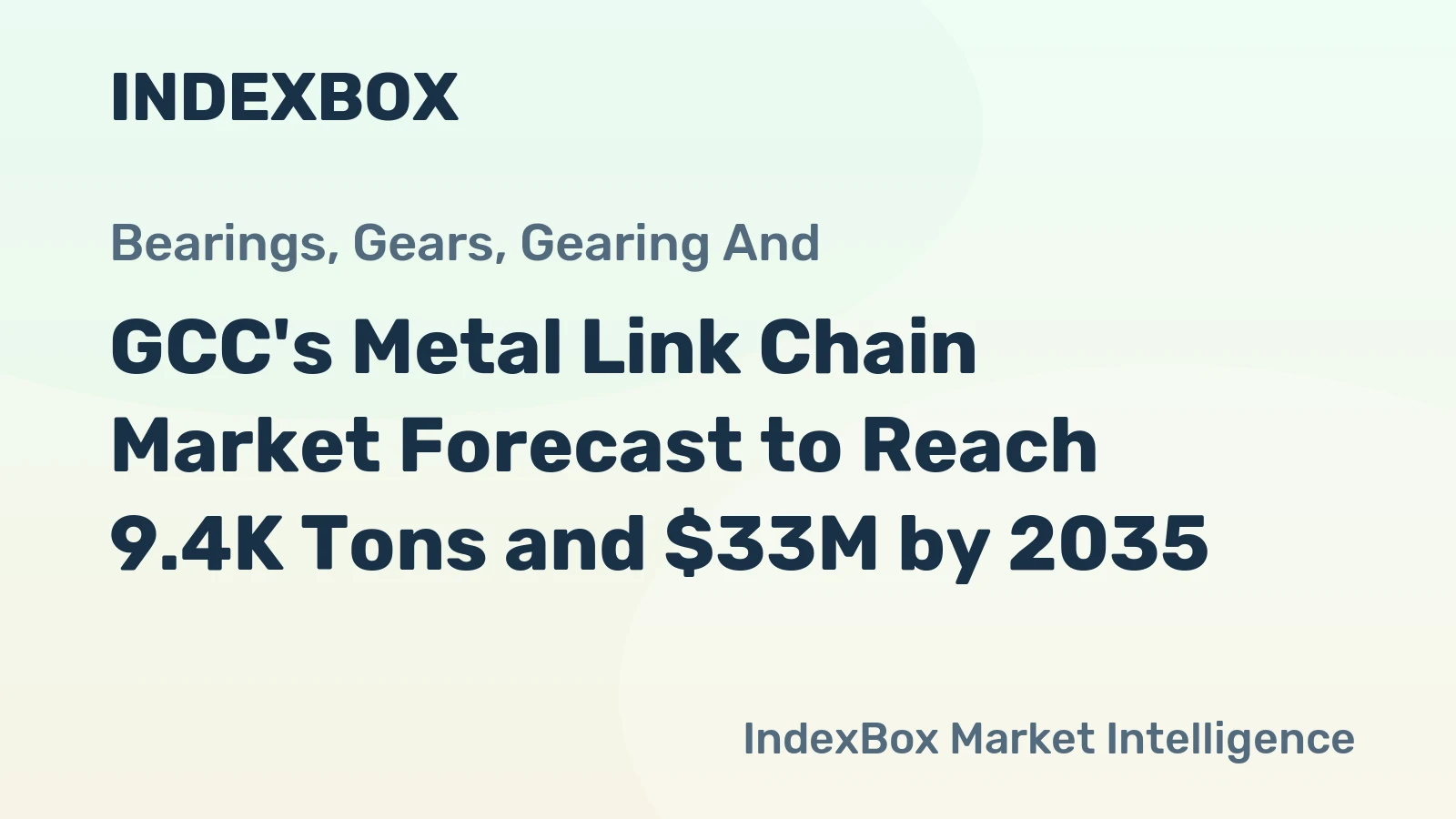 GCC's Metal Link Chain Market Forecast to Reach 9.4K Tons and $33M by 2035