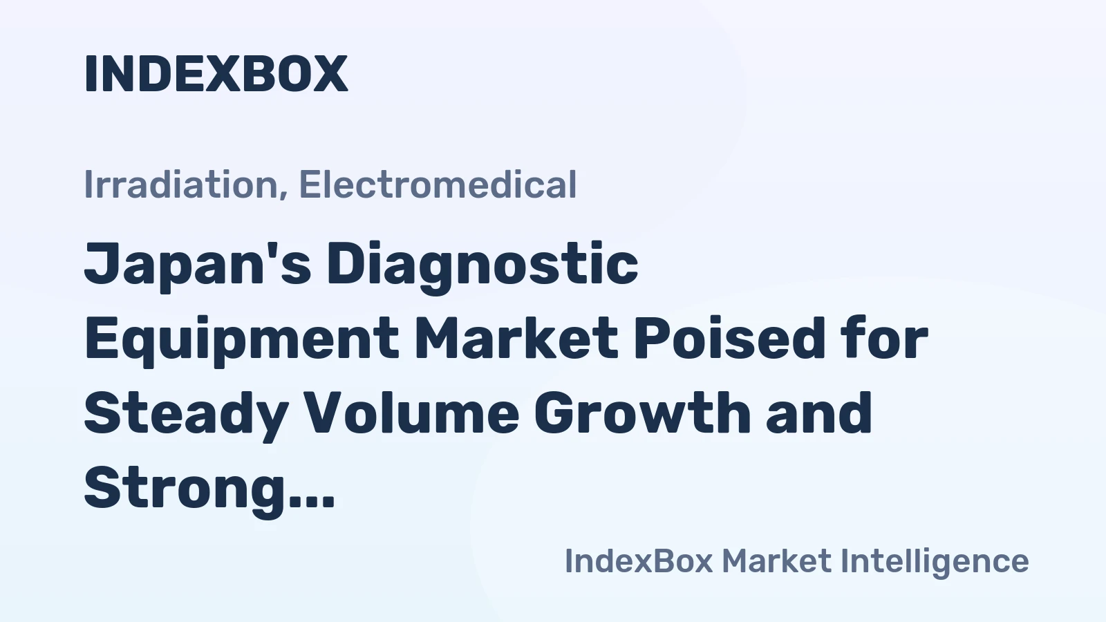 Japan's Diagnostic Equipment Market Poised for Steady Volume Growth and Strong Value Recovery Through 2035