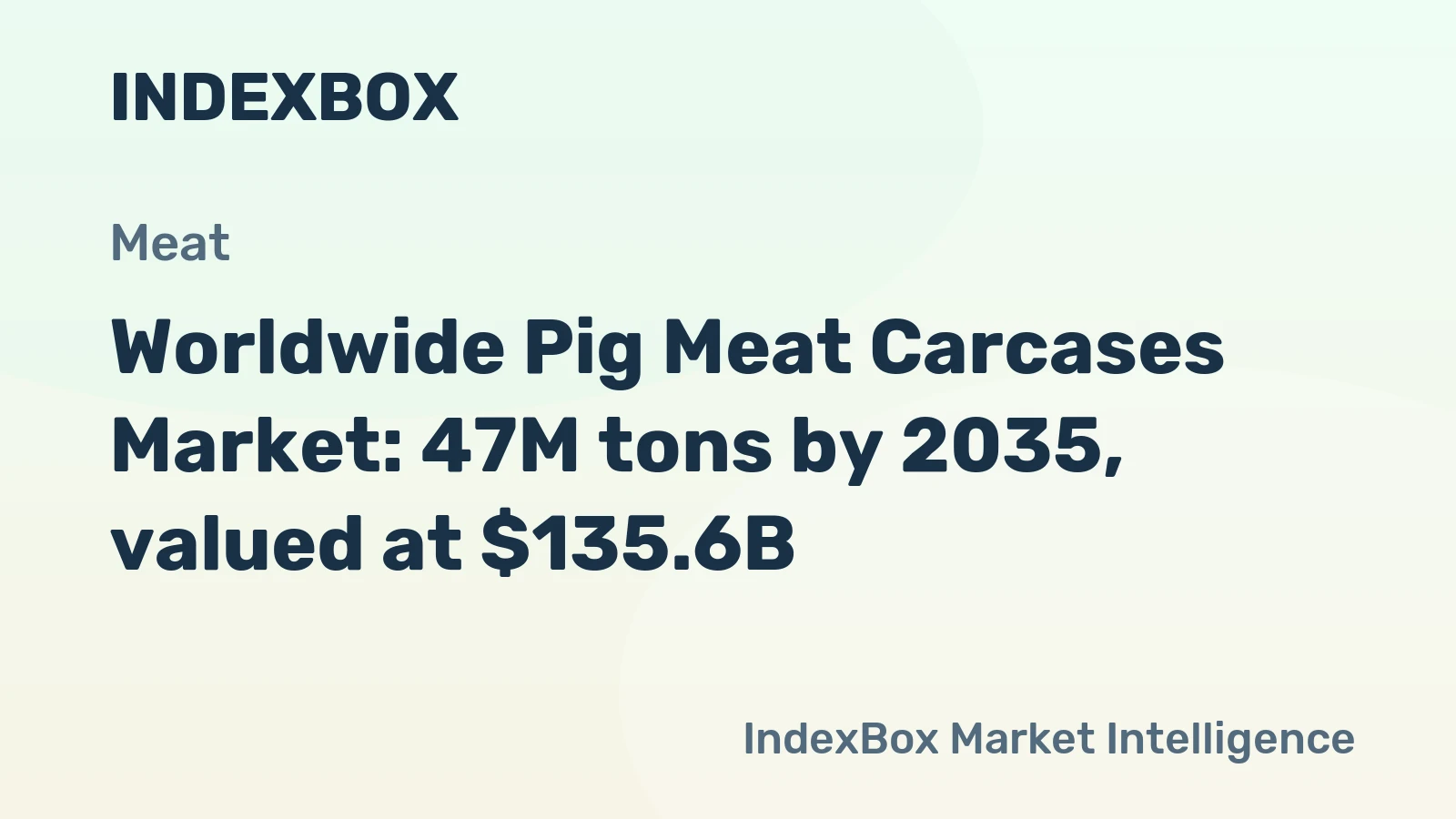 Worldwide Pig Meat Carcases Market: 47M tons by 2035, valued at $135.6B