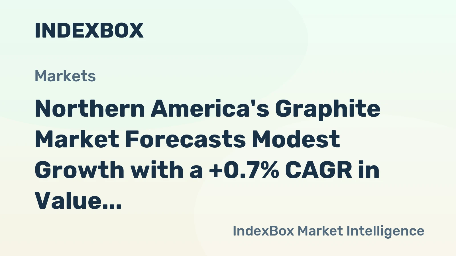 Northern America's Graphite Market Forecasts Modest Growth with a +0.7% CAGR in Value