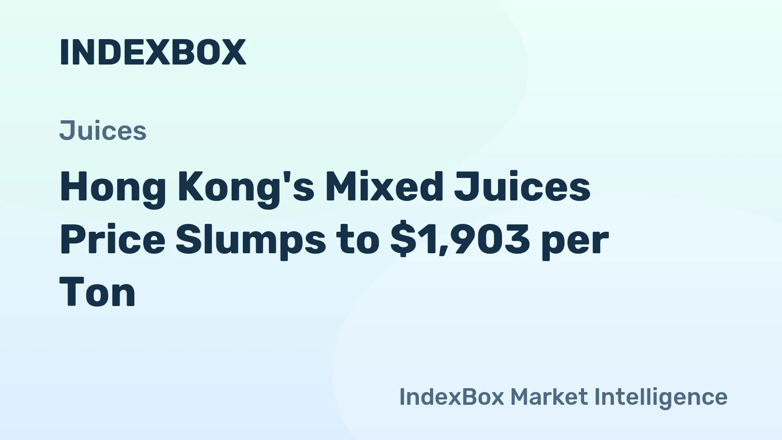 Hong Kong's Mixed Juices Price Slumps to $1,903 per Ton
