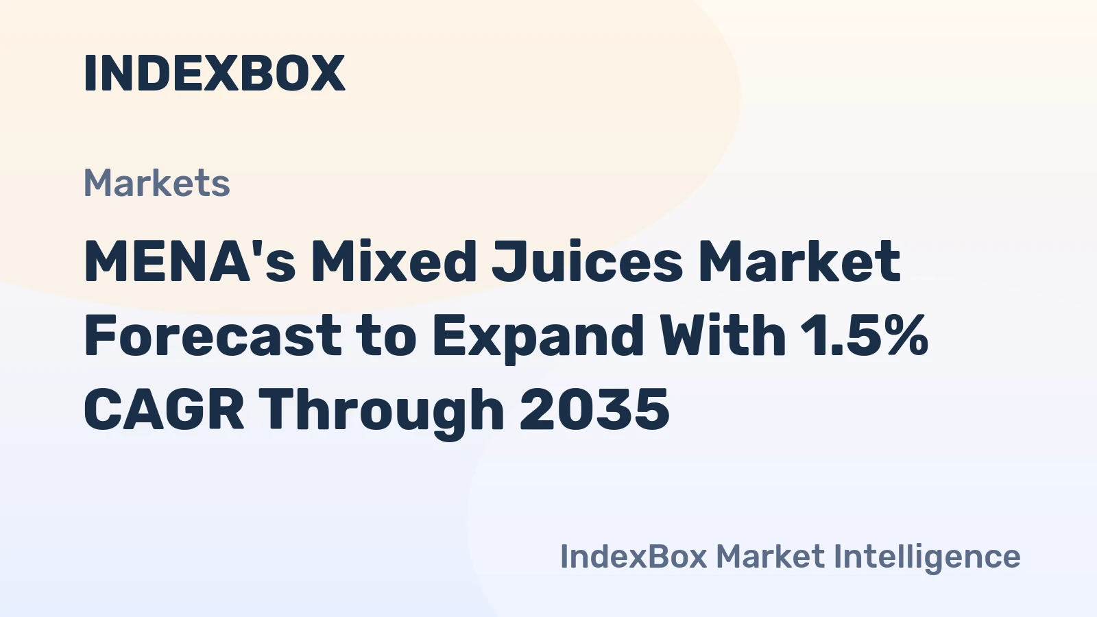 MENA's Mixed Juices Market Forecast to Expand With 1.5% CAGR Through 2035