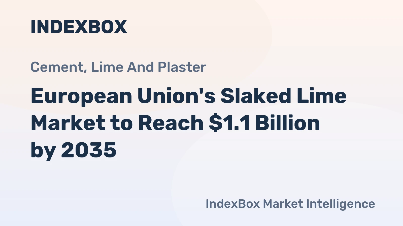 European Union's Slaked Lime Market to Reach $1.1 Billion by 2035
