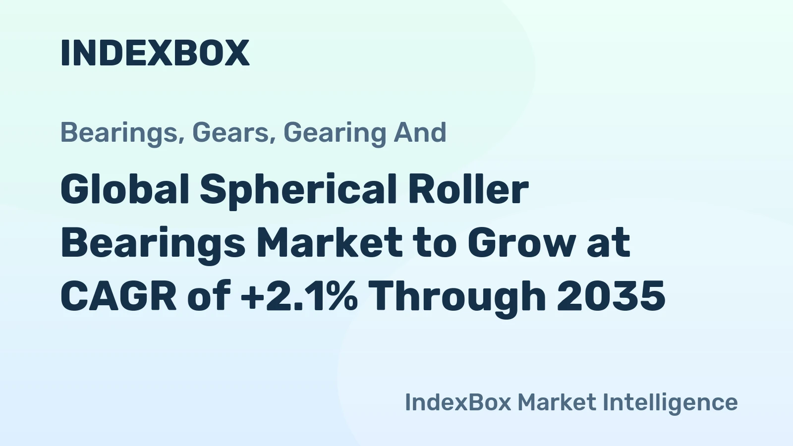 Global Spherical Roller Bearings Market to Grow at CAGR of +2.1% Through 2035