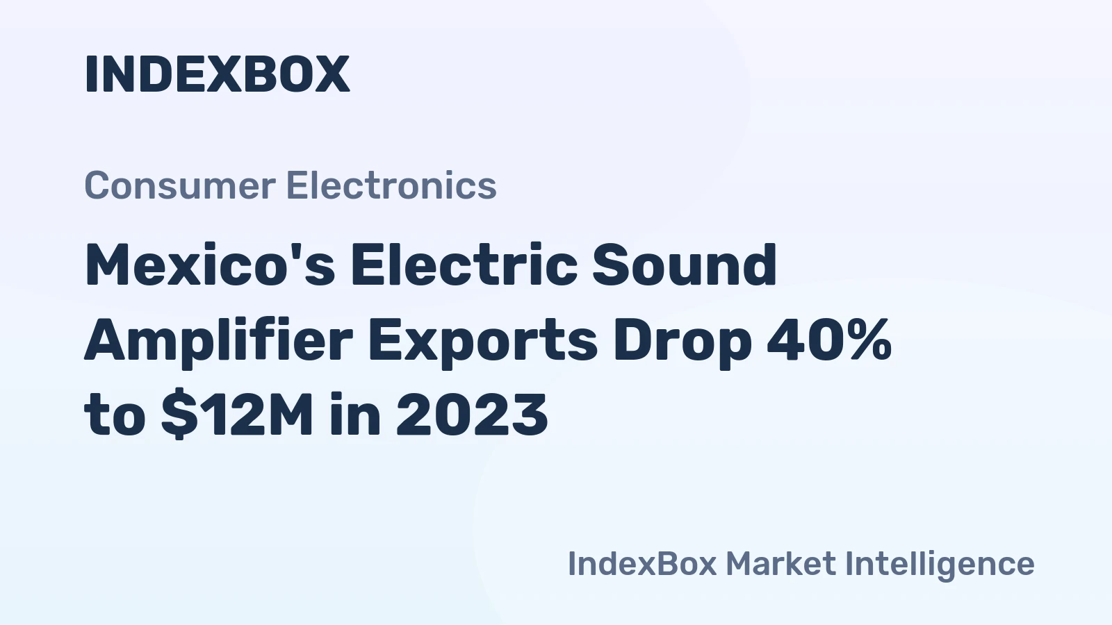 Mexico's Electric Sound Amplifier Exports Drop 40% to $12M in 2023