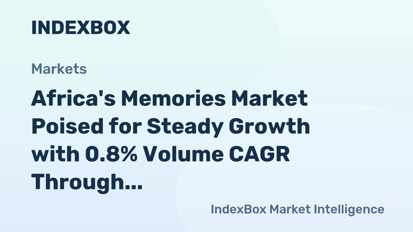 Africa's Memories Market Poised for Steady Growth with 0.8% Volume CAGR Through 2035
