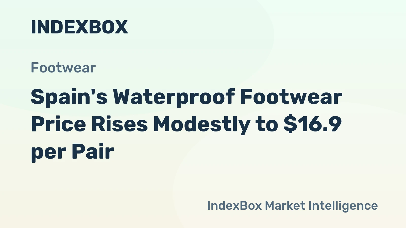 Spain's Waterproof Footwear Price Rises Modestly to $16.9 per Pair