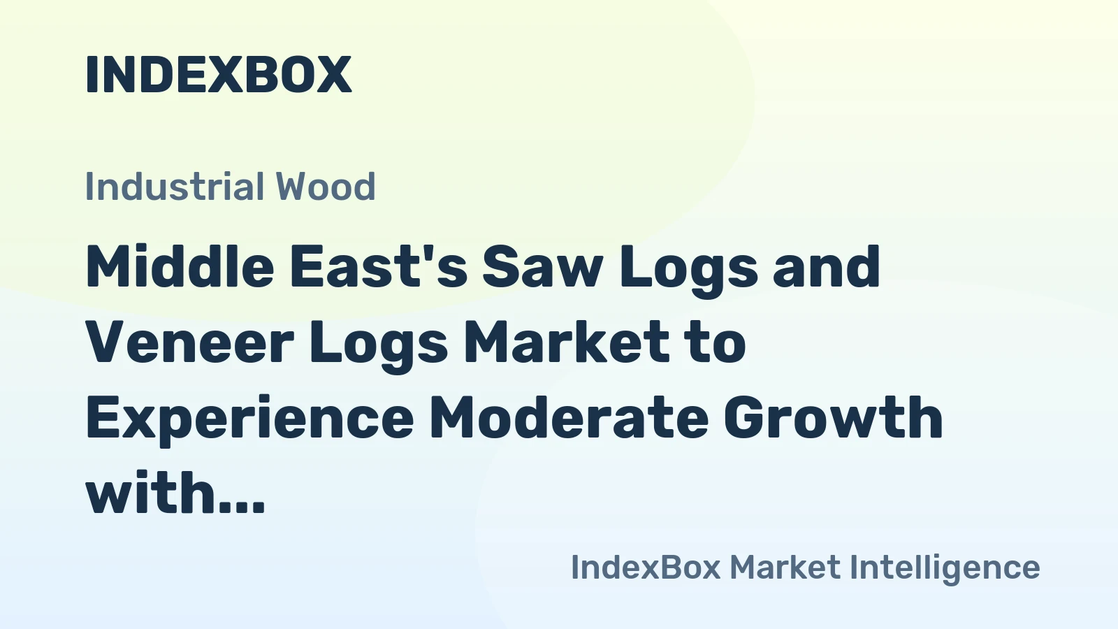 Middle East's Saw Logs and Veneer Logs Market to Experience Moderate Growth with CAGR of +0.9% from 2024 to 2035