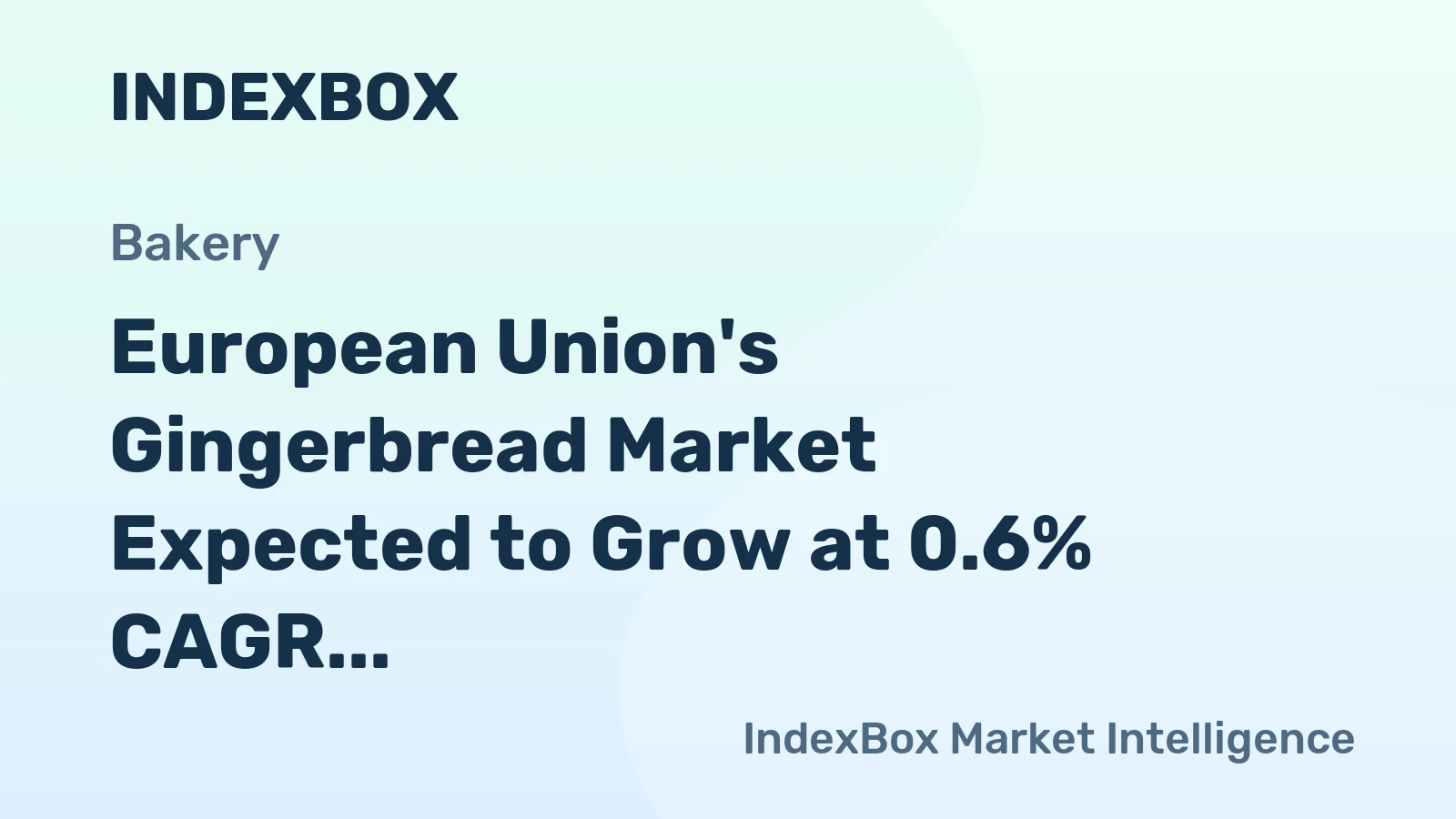 European Union's Gingerbread Market Expected to Grow at 0.6% CAGR over Next Decade