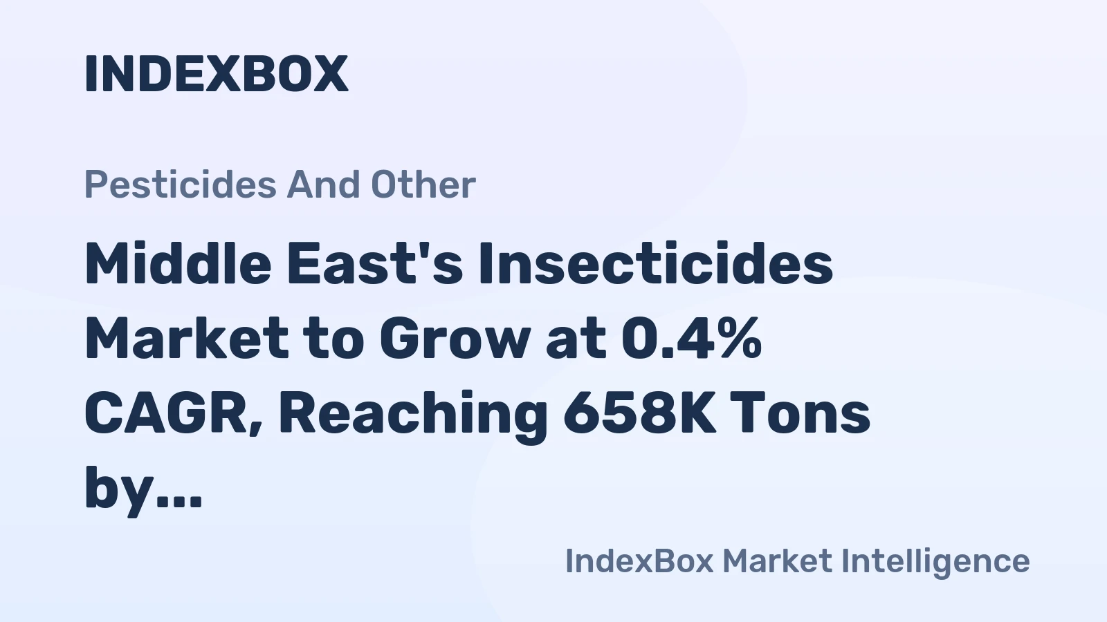 Middle East's Insecticides Market to Grow at 0.4% CAGR, Reaching 658K Tons by 2035