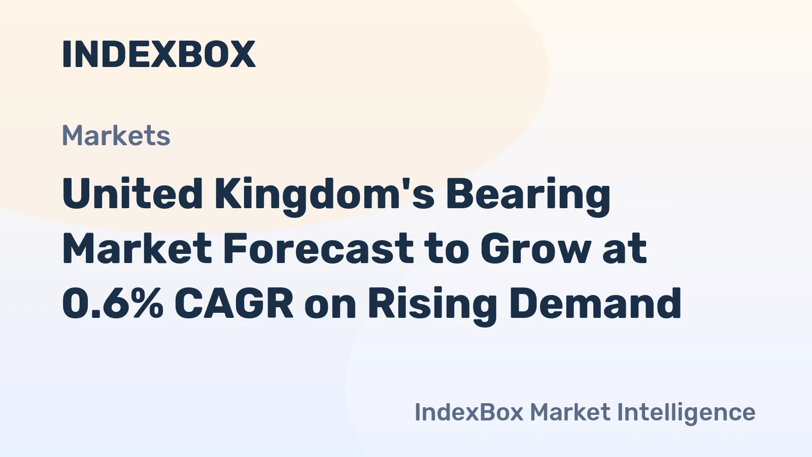 United Kingdom's Bearing Market Forecast to Grow at 0.6% CAGR on Rising Demand