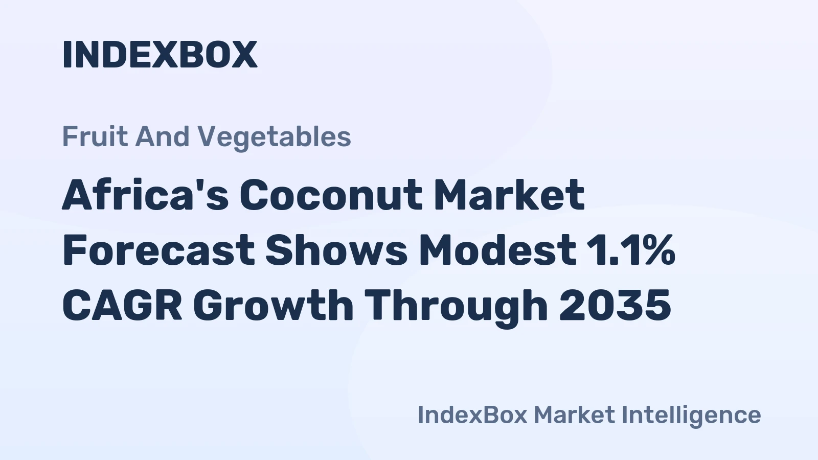 Africa's Coconut Market Forecast Shows Modest 1.1% CAGR Growth Through 2035