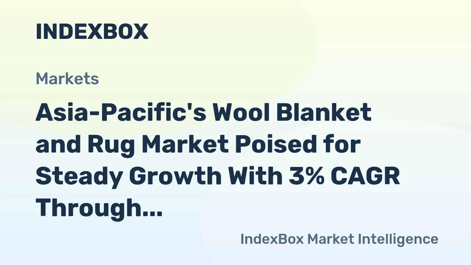 Asia-Pacific's Wool Blanket and Rug Market Poised for Steady Growth With 3% CAGR Through 2035