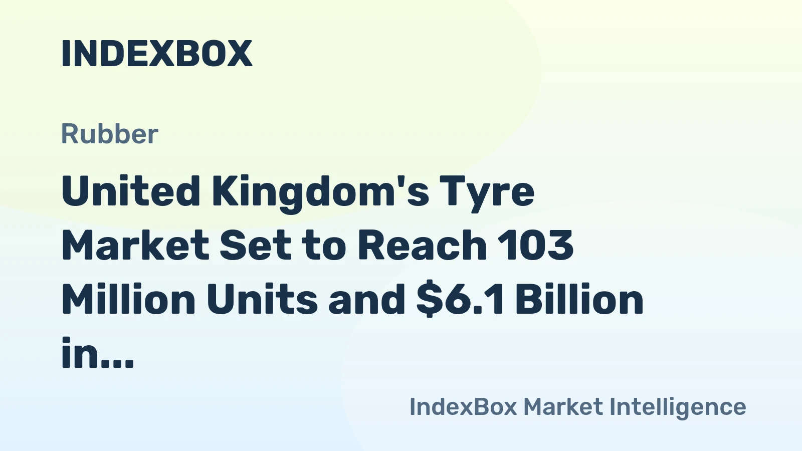United Kingdom's Tyre Market Set to Reach 103 Million Units and $6.1 Billion in Value by 2035