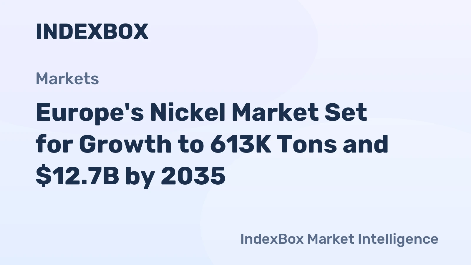 Europe's Nickel Market Set for Growth to 613K Tons and $12.7B by 2035