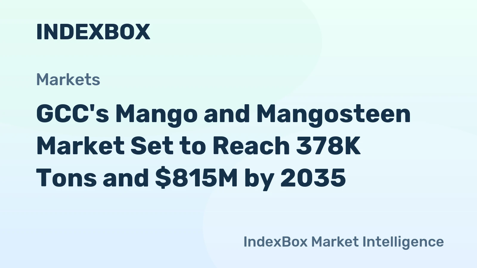 GCC's Mango and Mangosteen Market Set to Reach 378K Tons and $815M by 2035