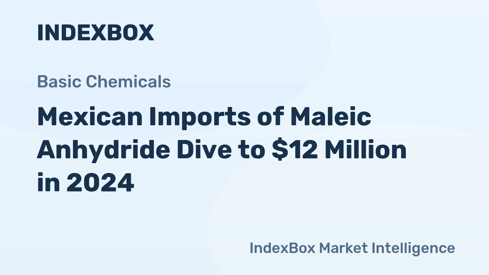 Mexican Imports of Maleic Anhydride Dive to $12 Million in 2024