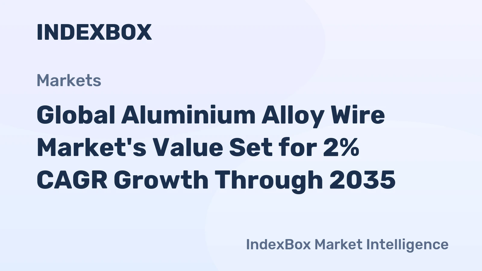 Global Aluminium Alloy Wire Market's Value Set for 2% CAGR Growth Through 2035