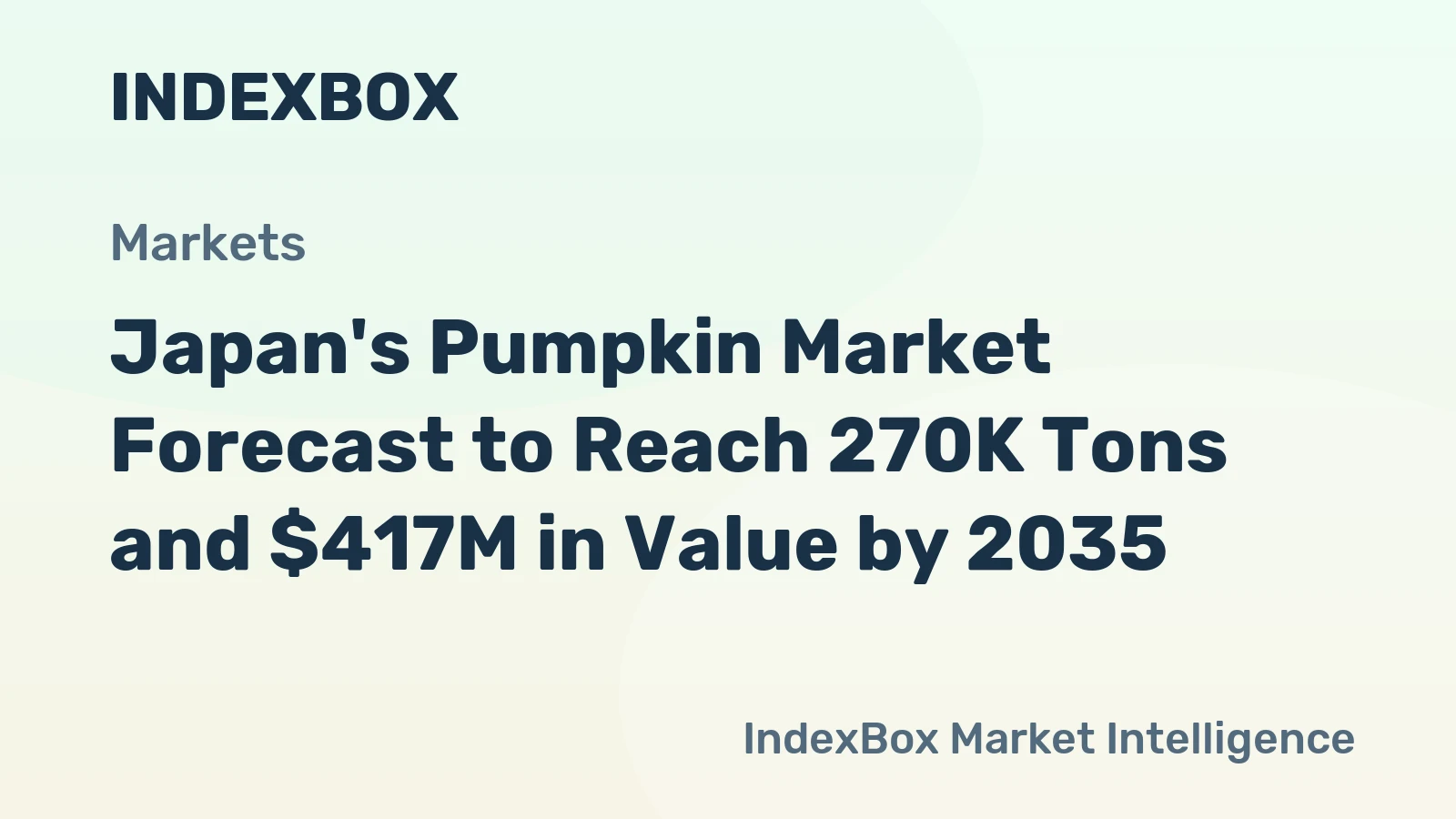 Japan's Pumpkin Market Forecast to Reach 270K Tons and $417M in Value by 2035