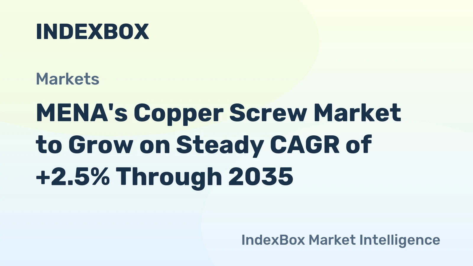 MENA's Copper Screw Market to Grow on Steady CAGR of +2.5% Through 2035