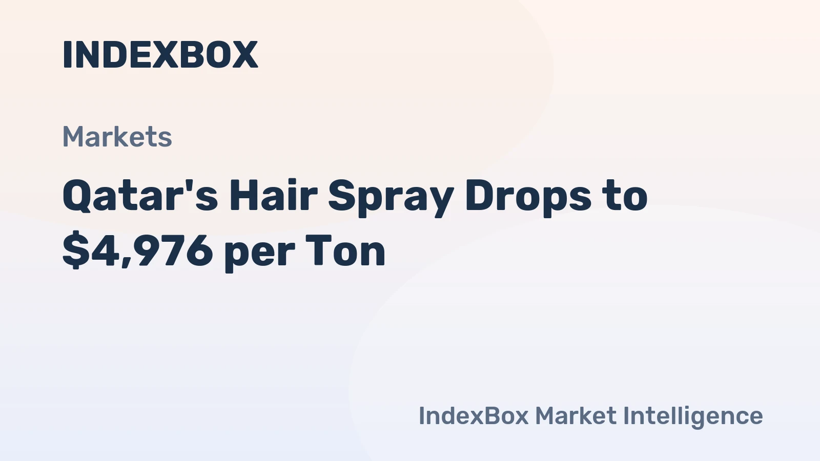 Qatar's Hair Spray Drops to $4,976 per Ton