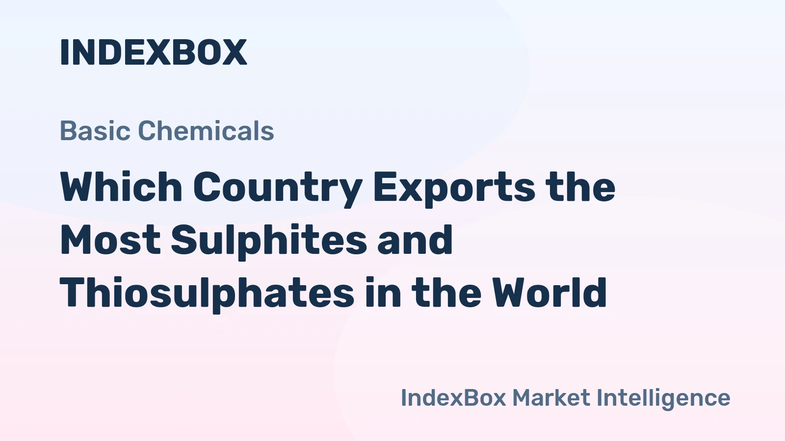 Which Country Exports the Most Sulphites and Thiosulphates in the World?