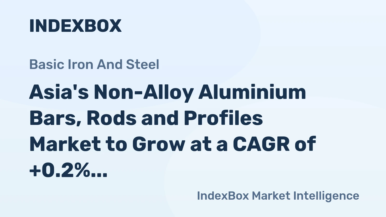 Asia's Non-Alloy Aluminium Bars, Rods and Profiles Market to Grow at a CAGR of +0.2% from 2024 to 2035
