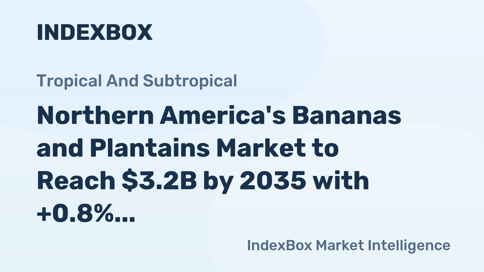 Northern America's Bananas and Plantains Market to Reach $3.2B by 2035 with +0.8% CAGR