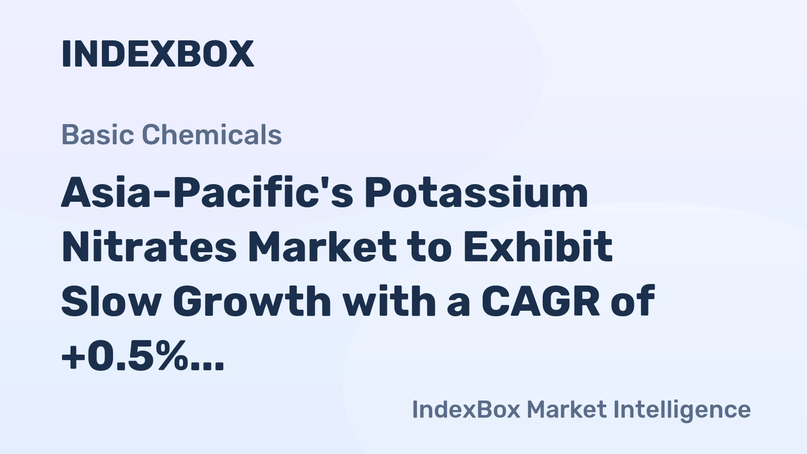 Asia-Pacific's Potassium Nitrates Market to Exhibit Slow Growth with a CAGR of +0.5% until 2035