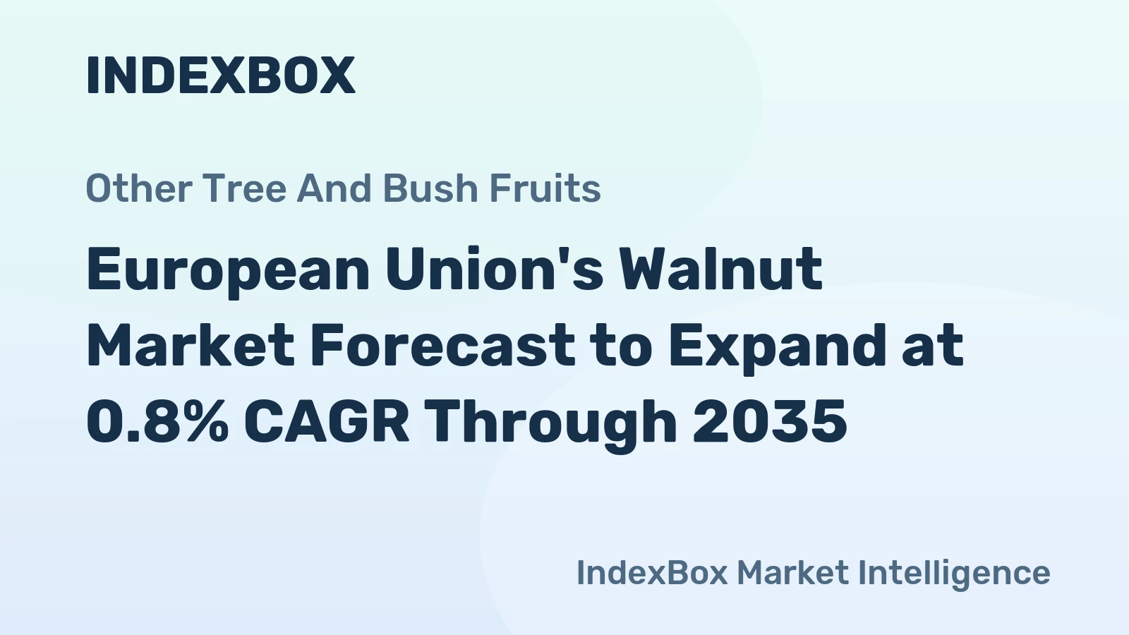 European Union's Walnut Market Forecast to Expand at 0.8% CAGR Through 2035