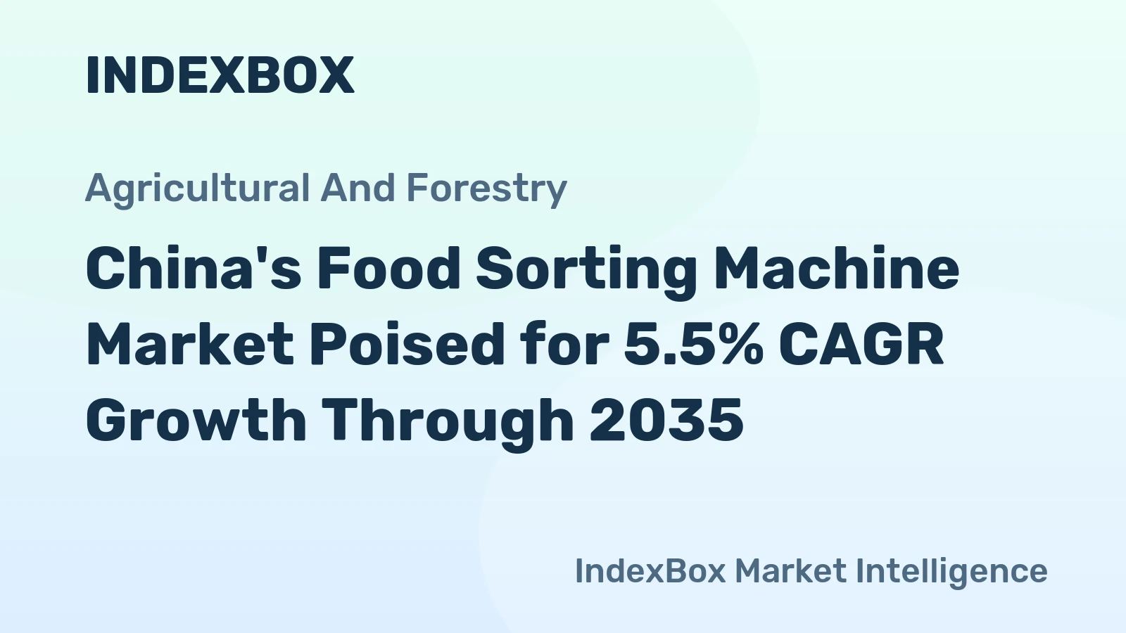 China's Food Sorting Machine Market Poised for 5.5% CAGR Growth Through 2035