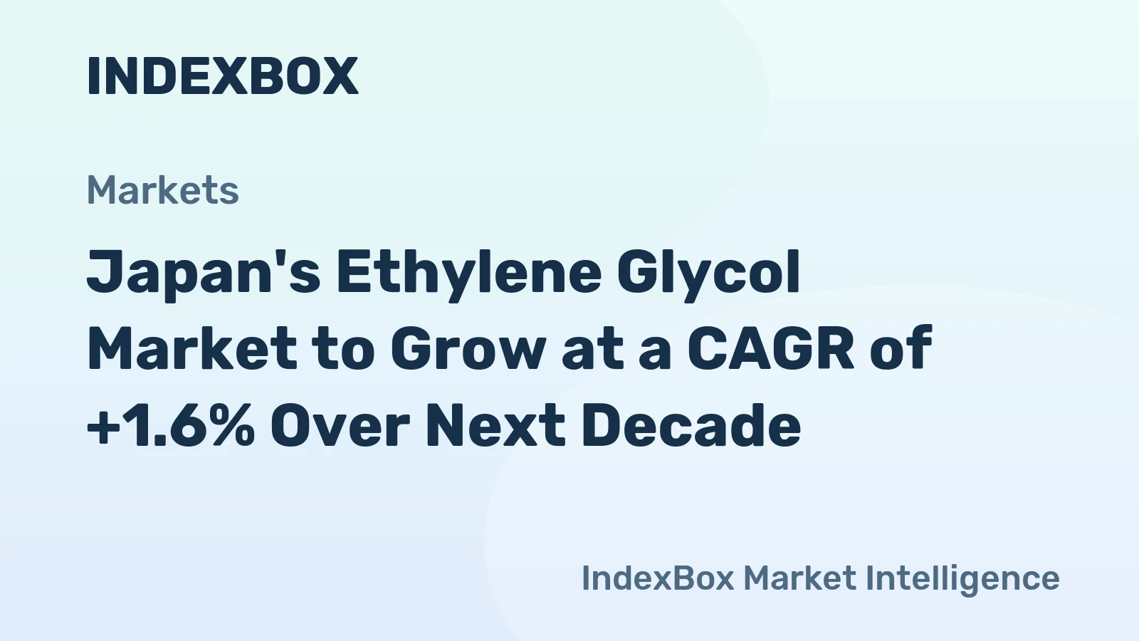 Japan's Ethylene Glycol Market to Grow at a CAGR of +1.6% Over Next Decade
