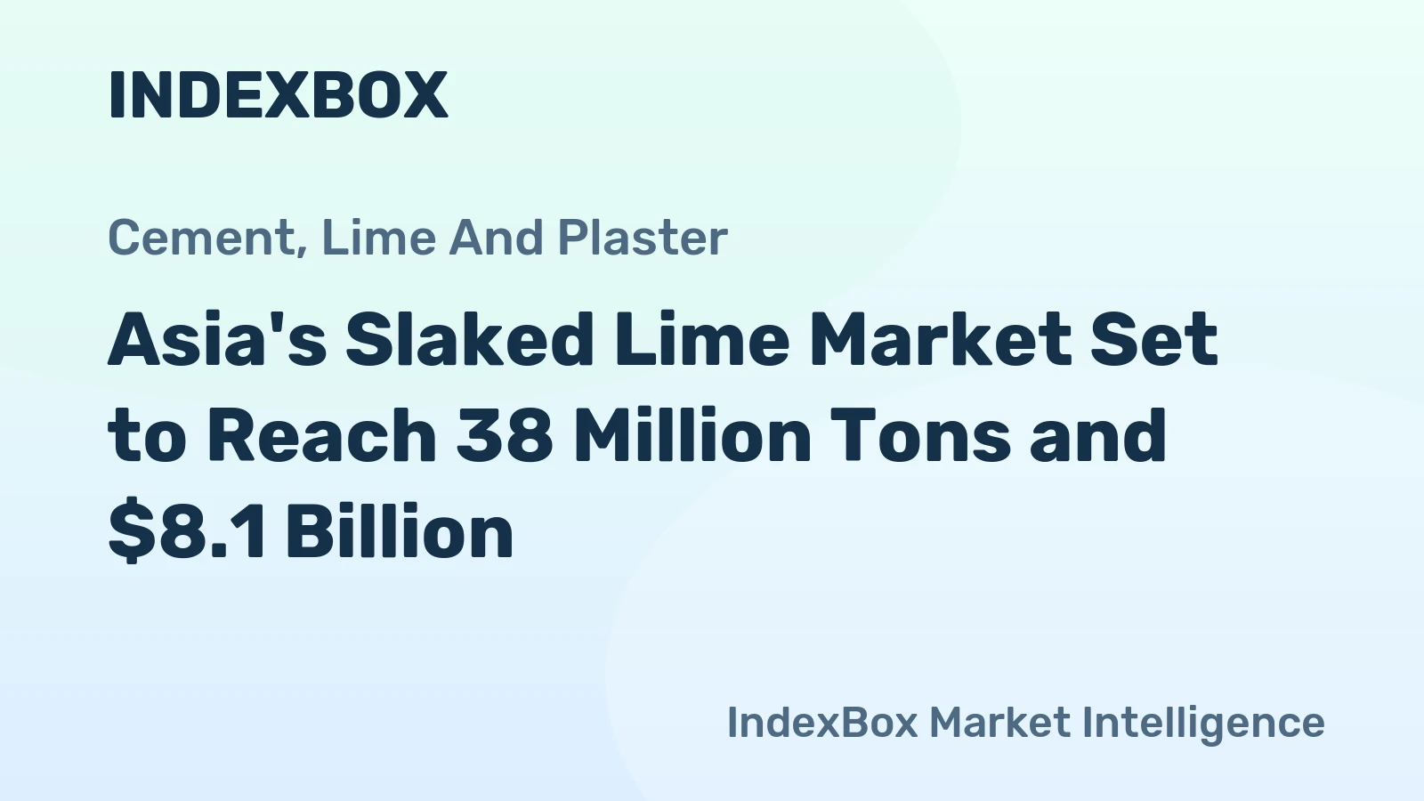 Asia's Slaked Lime Market Set to Reach 38 Million Tons and $8.1 Billion